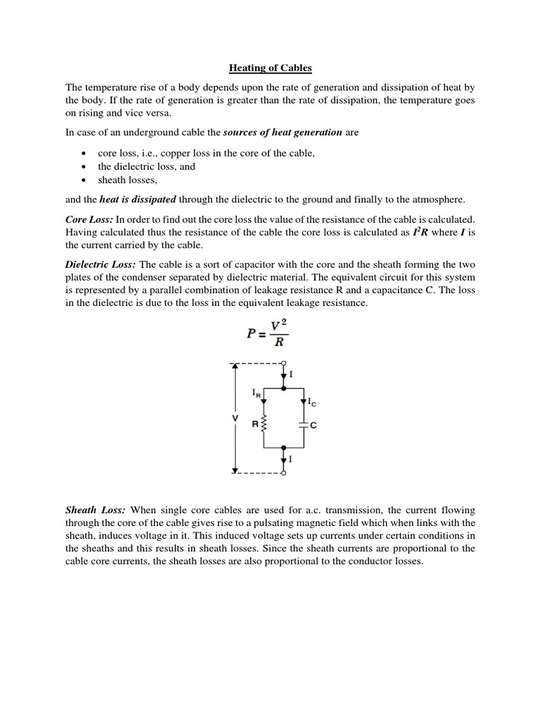 Heat Generation Cables | PDF