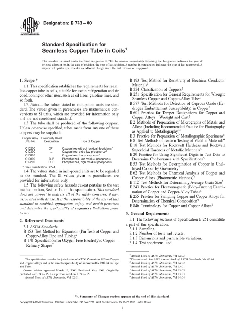 Astm B 743 LWC | PDF