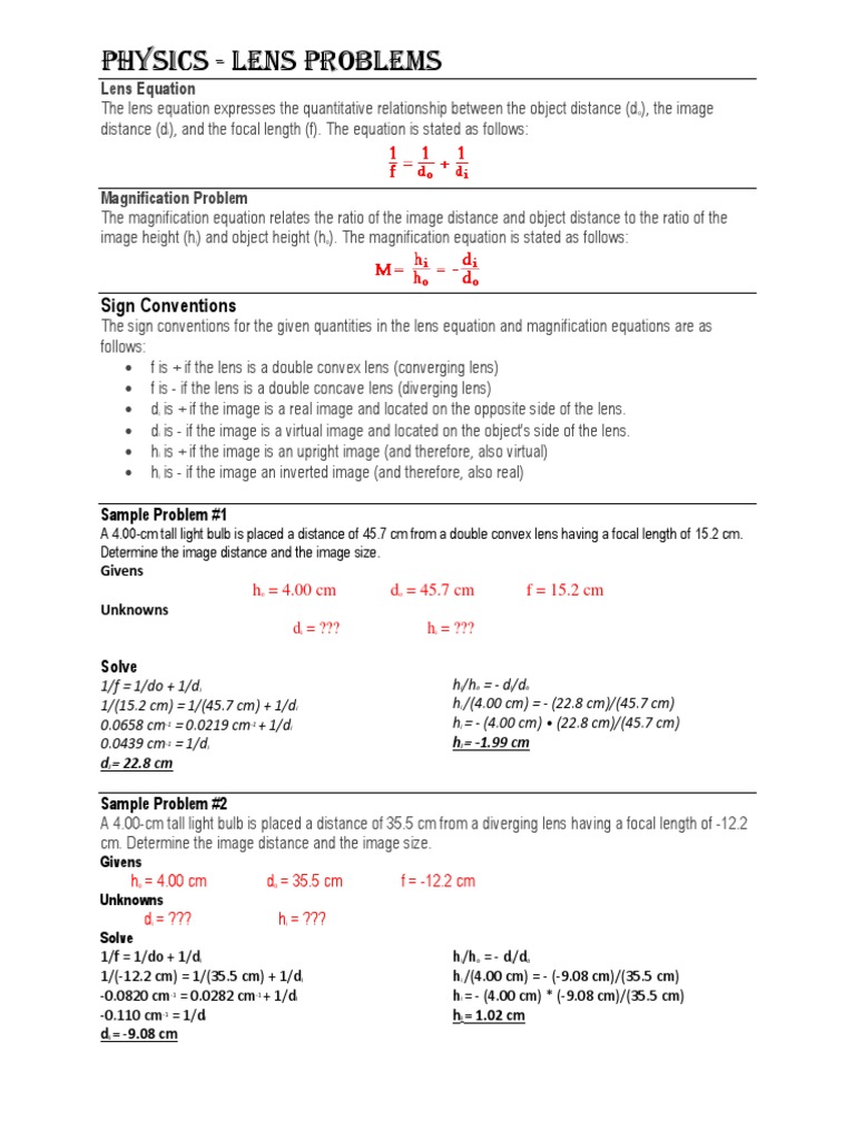 Lens Problems and Solutions Guide | PDF | Equipment | Lenses