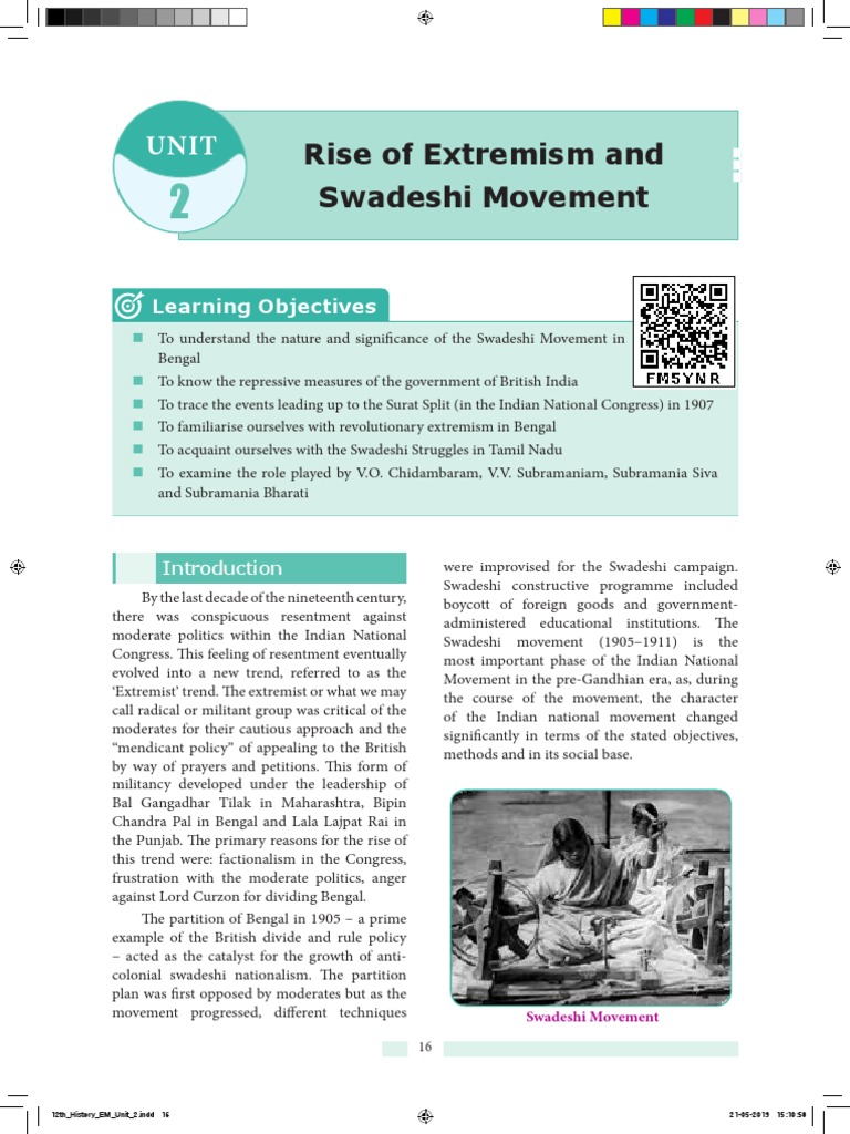 Indian Nationalism: Extremism & Swadeshi | PDF | British Raj | Indian ...
