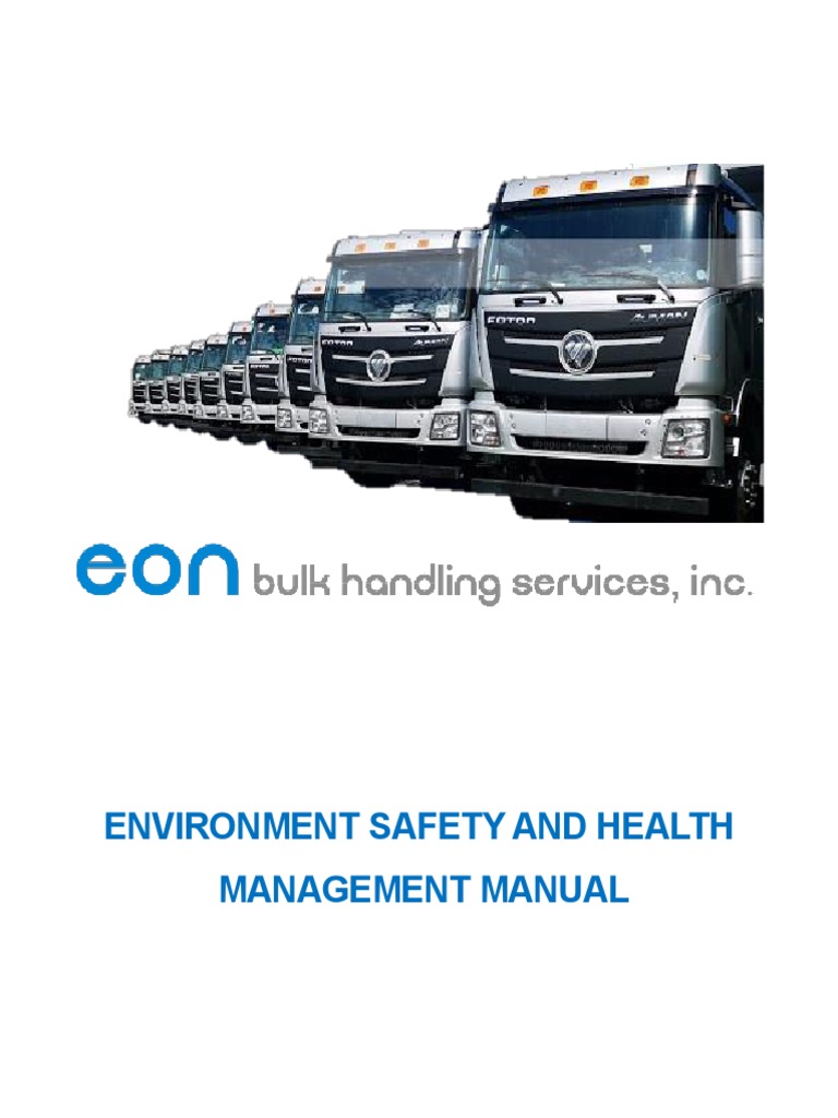 Safety Manual EON BULK Final - 1652642626 | PDF | Occupational Safety And Health | Safety