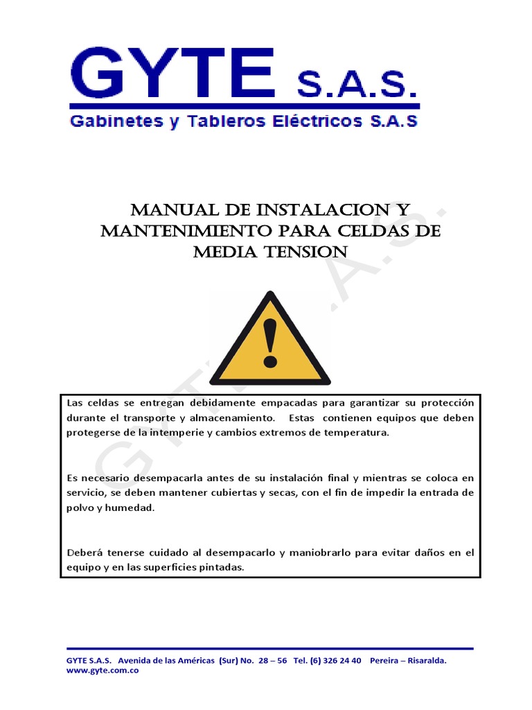 Manual de Instalación GYTE S.A.S. | PDF | Transformador | Calibración