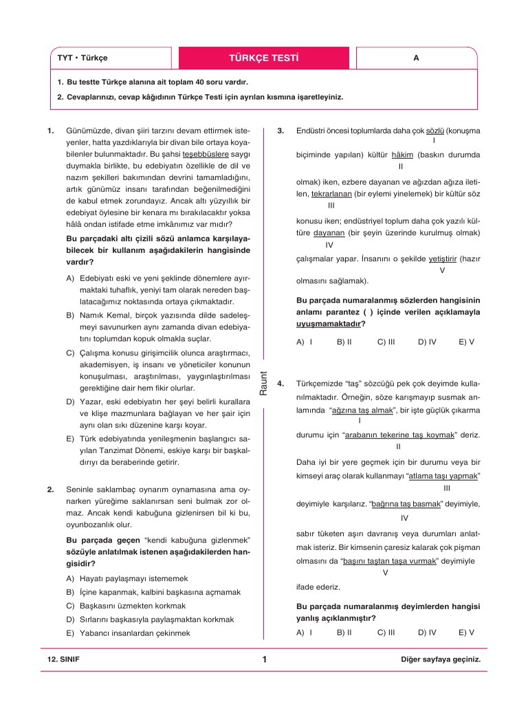 EBA TYT 6.deneme | PDF