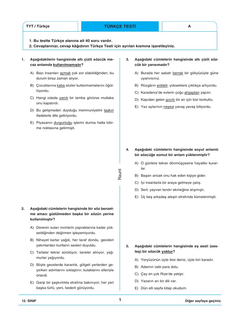 EBA TYT 2.deneme | PDF