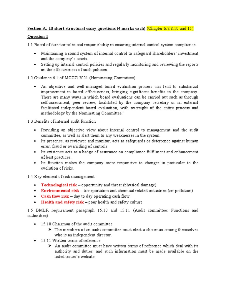 Corporate Governance | PDF | Internal Control | Audit