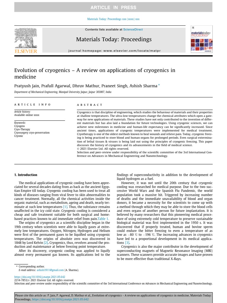 Cryogenic | PDF | Applied And Interdisciplinary Physics | Chemistry