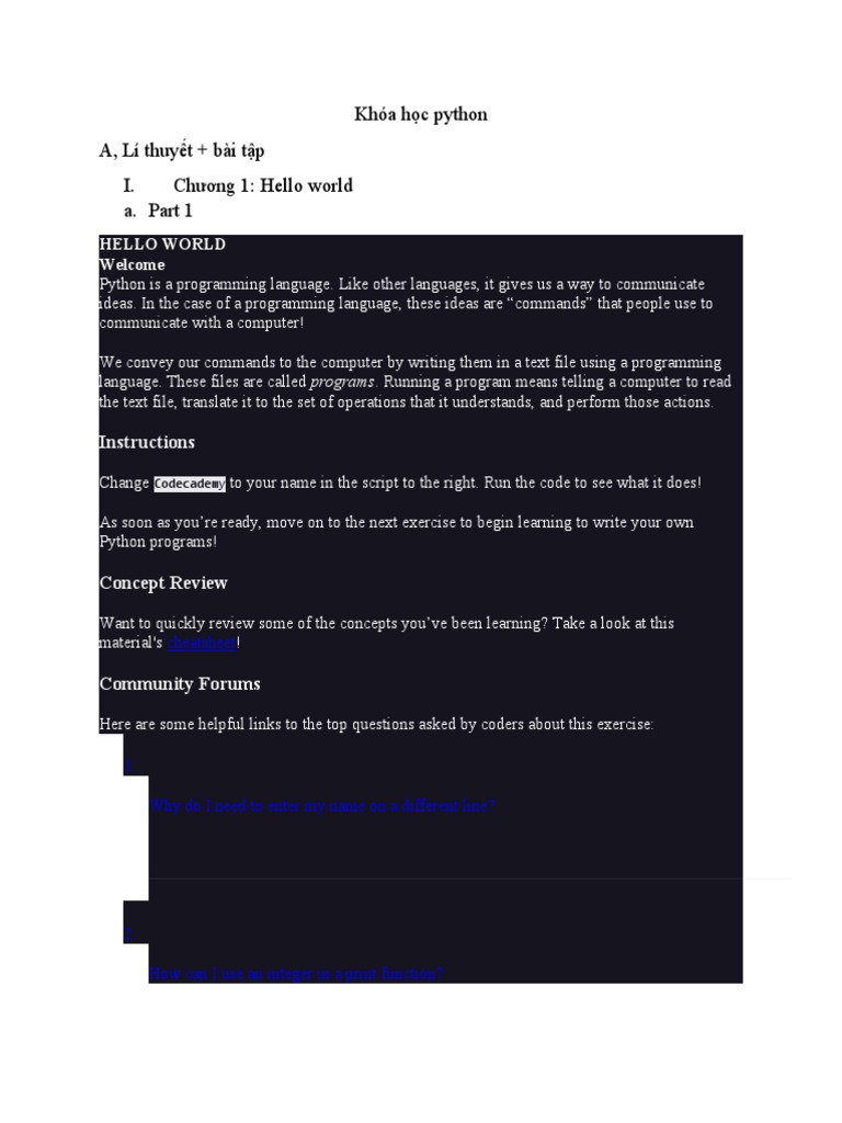 Khóa Học Python | PDF | Boolean Data Type | Exponentiation
