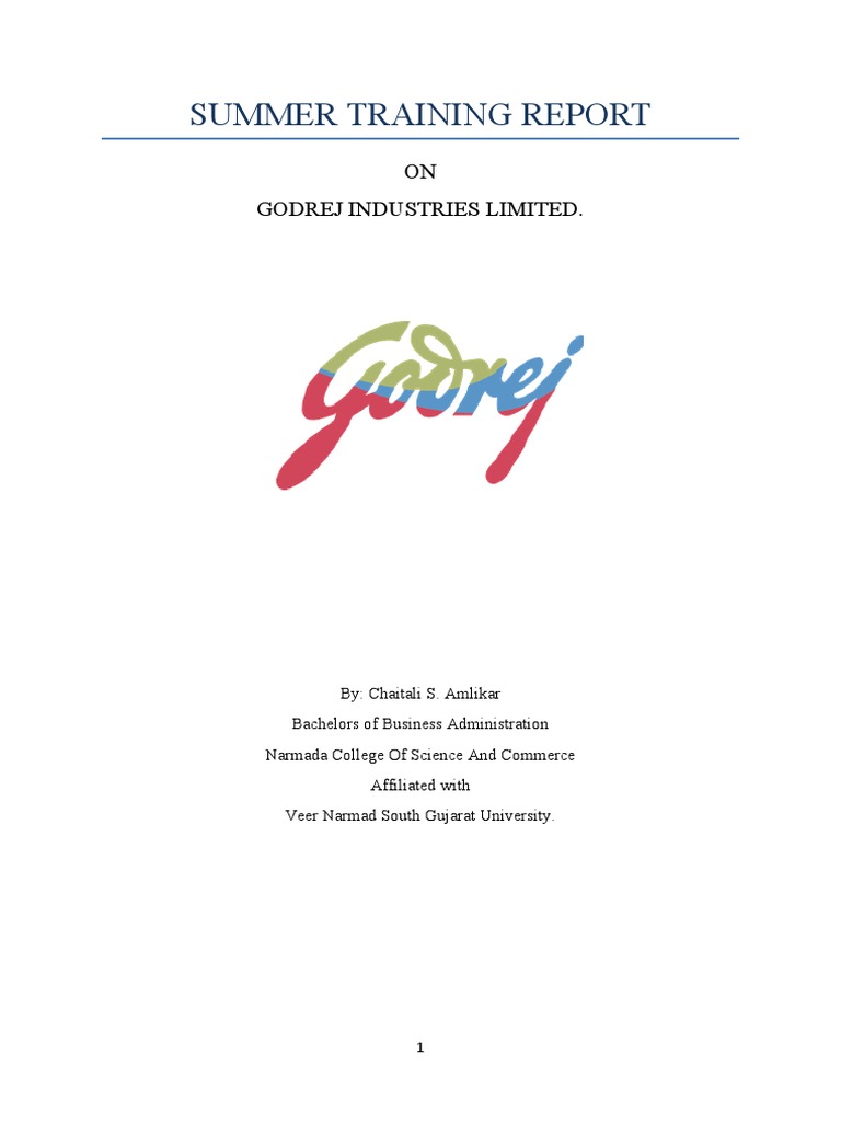 Godrej Industries Summer Training Report | PDF