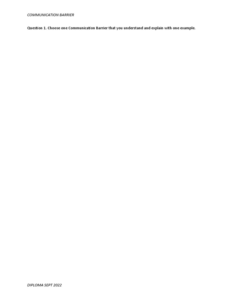 Comm Barrier Practice | PDF | Technology & Engineering