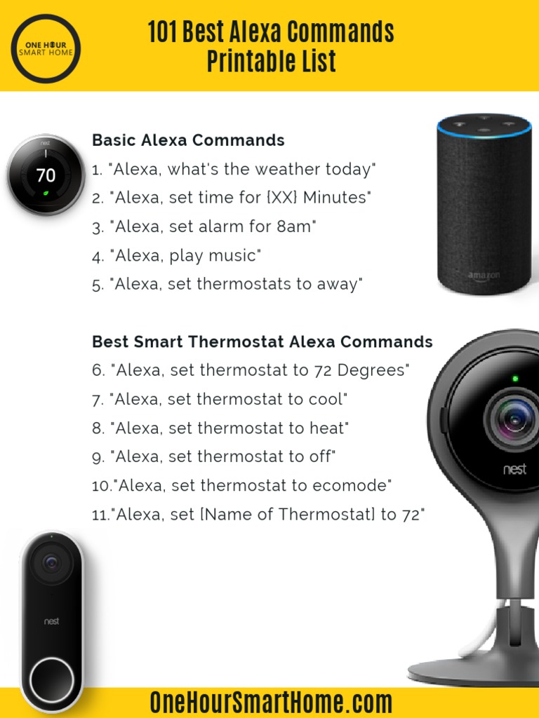 101 Essential Alexa Commands List | PDF | Cooking, Food & Wine