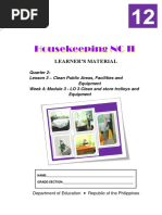 SHS Housekeeping Module Q1 2 | PDF | Housekeeping | Teachers