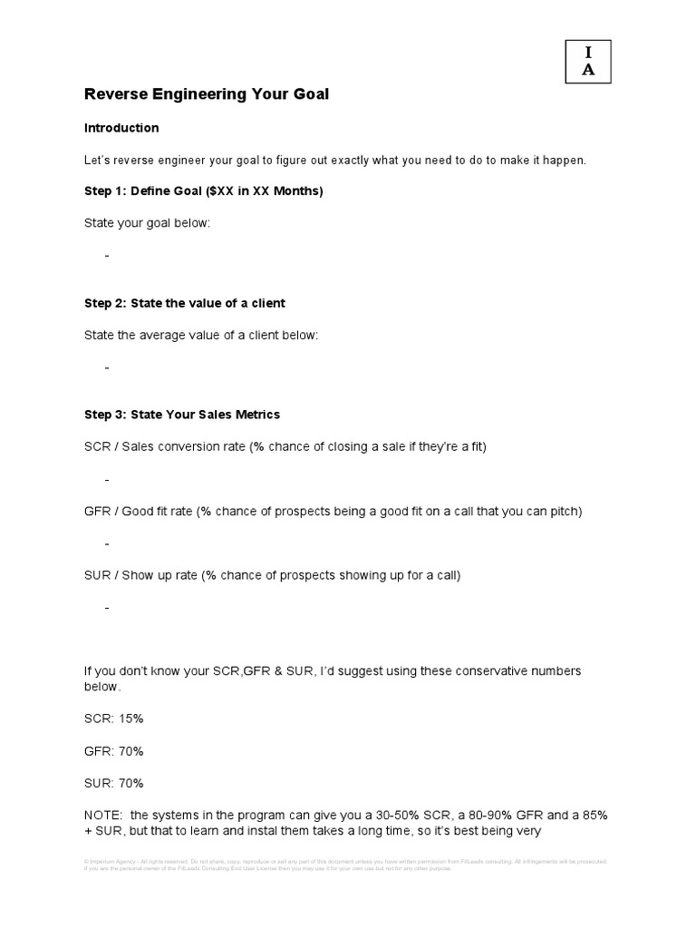 Reverse Engineering Your Goal | PDF | Communication | Cyberspace