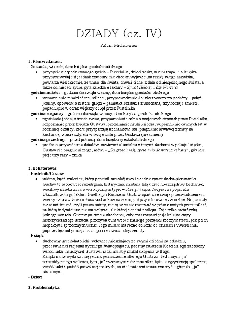 Dziady 4 | PDF