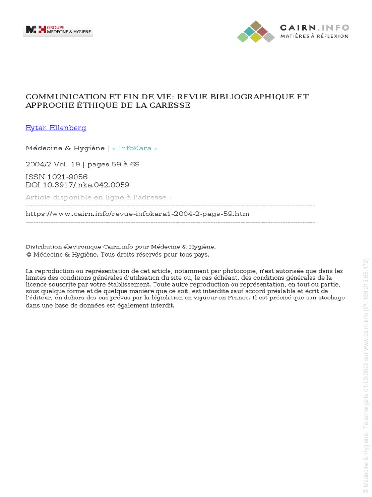 End of Life Communication Fin de Vie | PDF | Cancer | Émotions