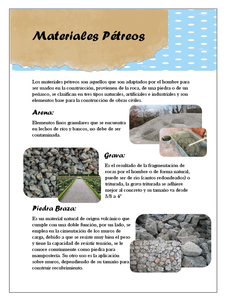 Materiales Pétreos | PDF | Grava | Roca (geología)