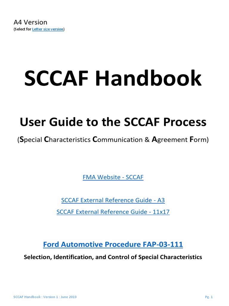 SCCAF Handbook A4 | PDF | Specification (Technical Standard) | Computer ...