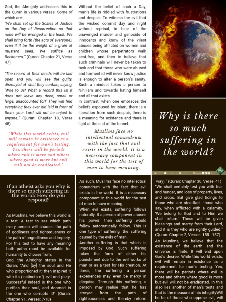 Why Is There So Much Suffering in The World | PDF | Surah | Quran