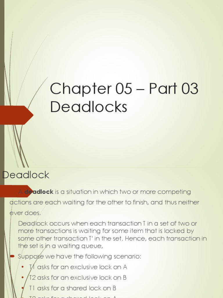 Chapter 05 Dead Lock | PDF