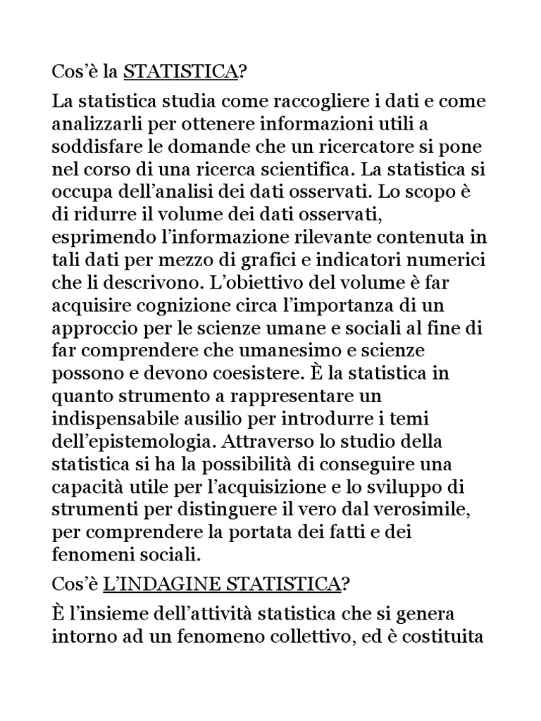 Dispense Statistica | PDF