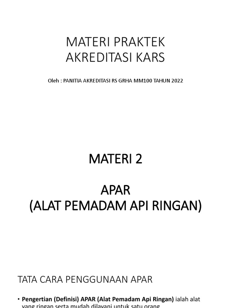 Materi 2 (Apar) | PDF