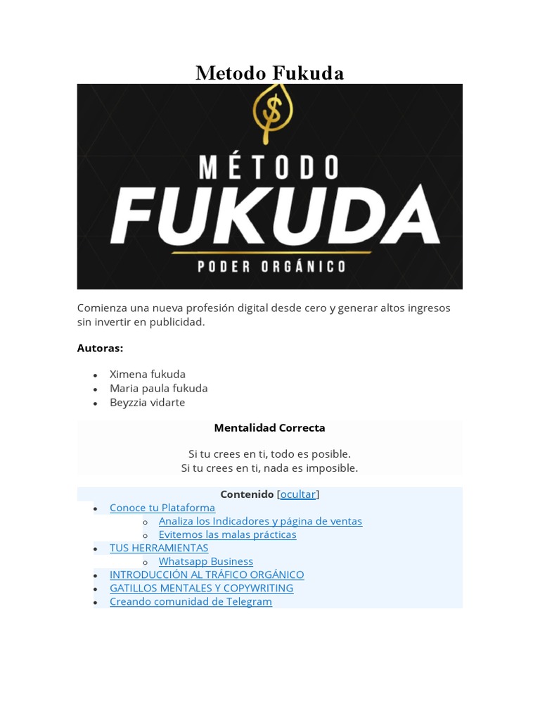 Metodo Fukuda | PDF | Publicidad | Marca