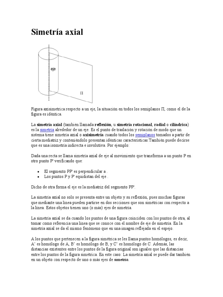 Simetría Axial | PDF | Tecnicas artisticas | Movimiento (física)