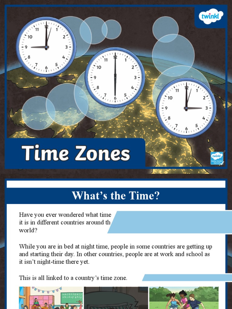 Understanding Time Zones for Kids | PDF | Greenwich Mean Time | Equator