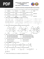 General Mathematics First Quarter Exam | PDF | Logarithm | Function ...