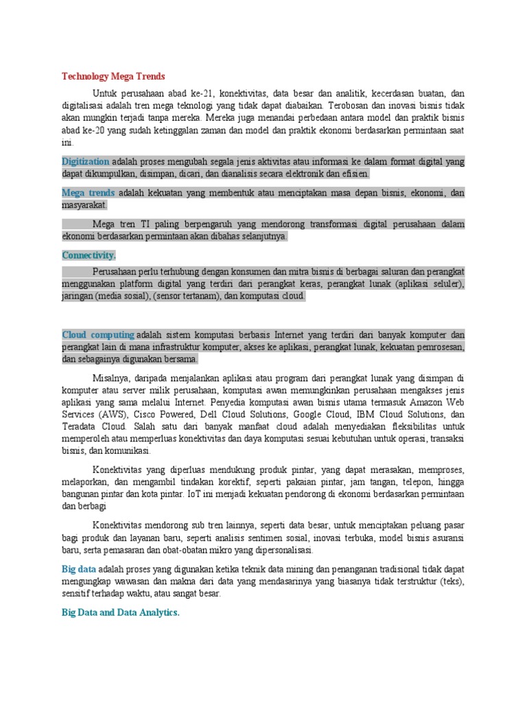 Technology Mega Trends | PDF