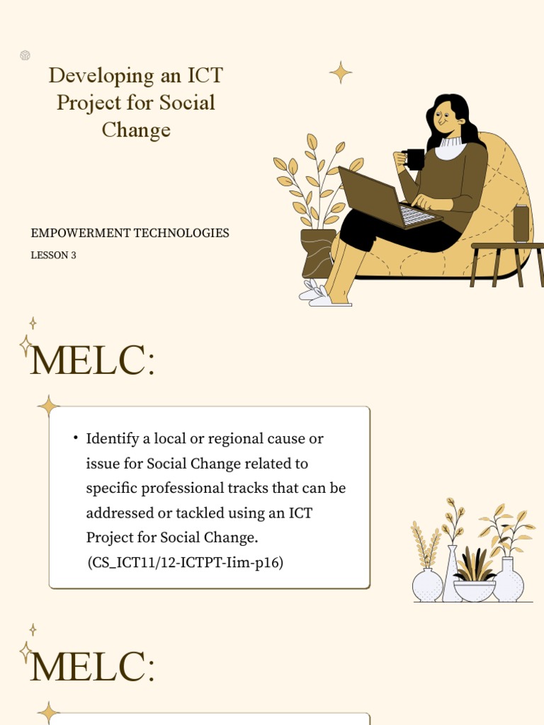 LESSON 3 ICT Project For Social Change | PDF | Goal | Educational ...