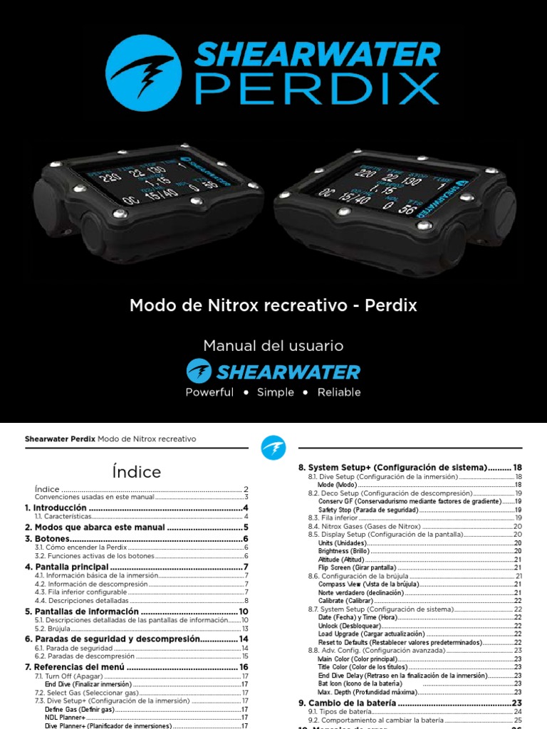 Recreational Nitrox Perdix Manual - ES - JUL1 | PDF