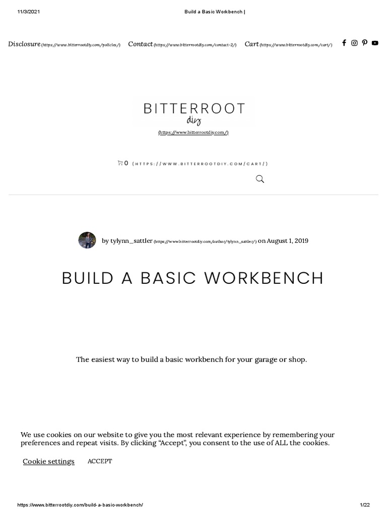 Build A Basic Workbench | PDF | Http Cookie | Woodworking