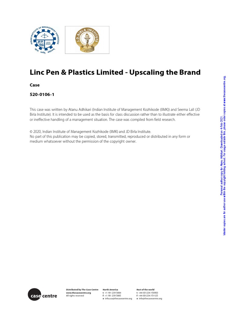 Linc Pen Case Study | PDF | Pen | Brand