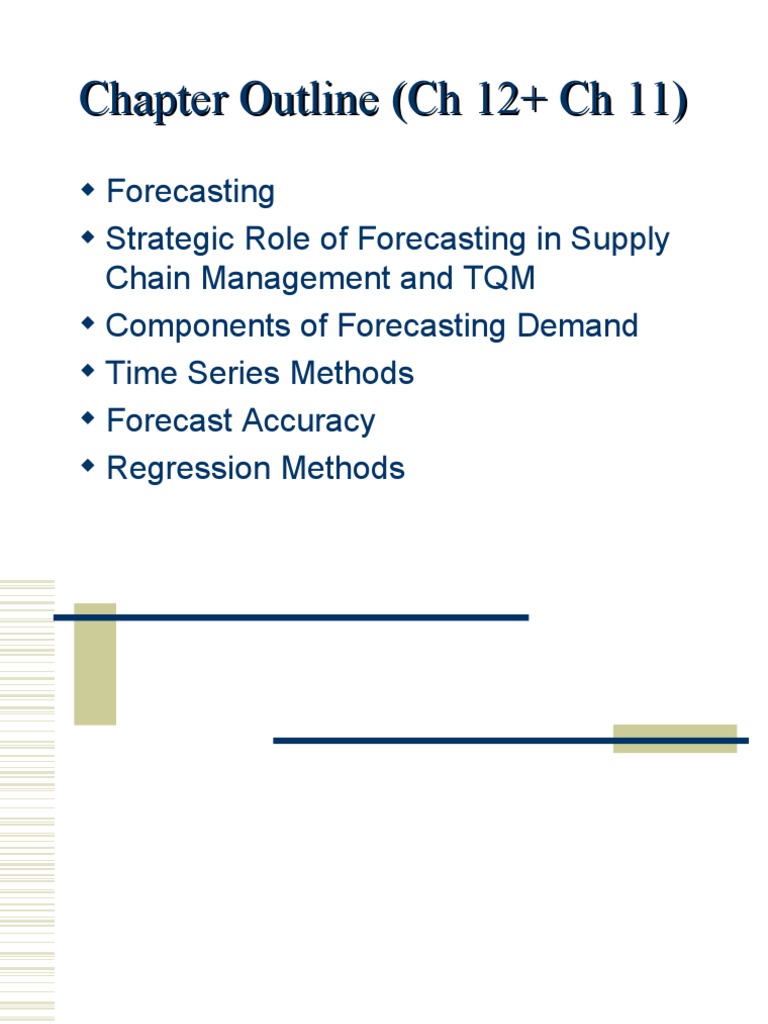 CH 12 Forecasting | PDF | Forecasting | Supply Chain Management