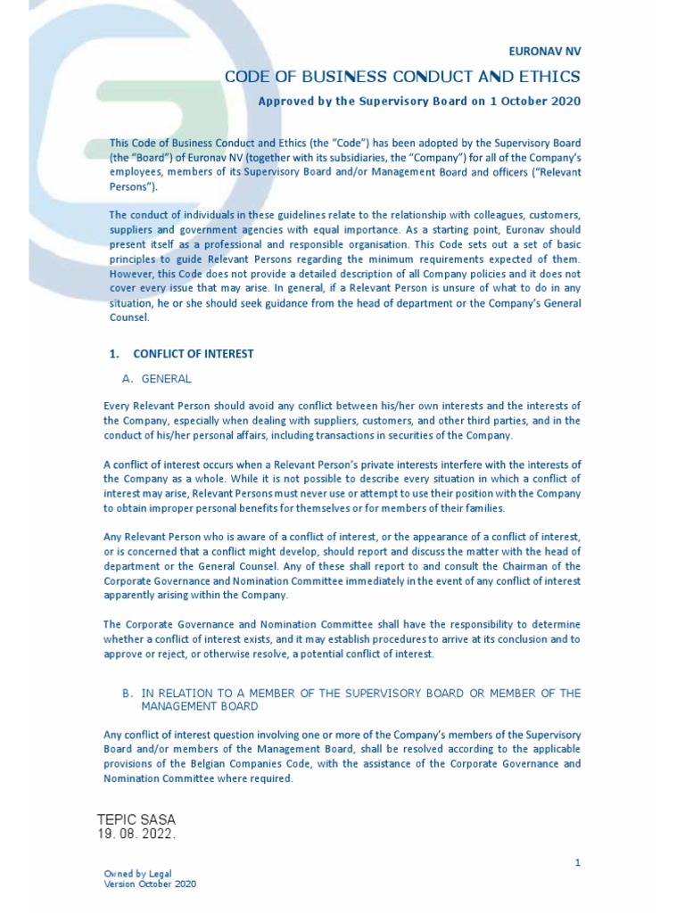 Code of Conduct | PDF