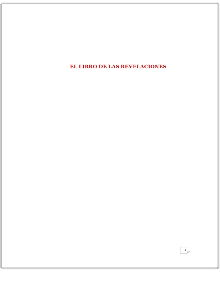 El Libro de Las Revelaciones - 1 | PDF