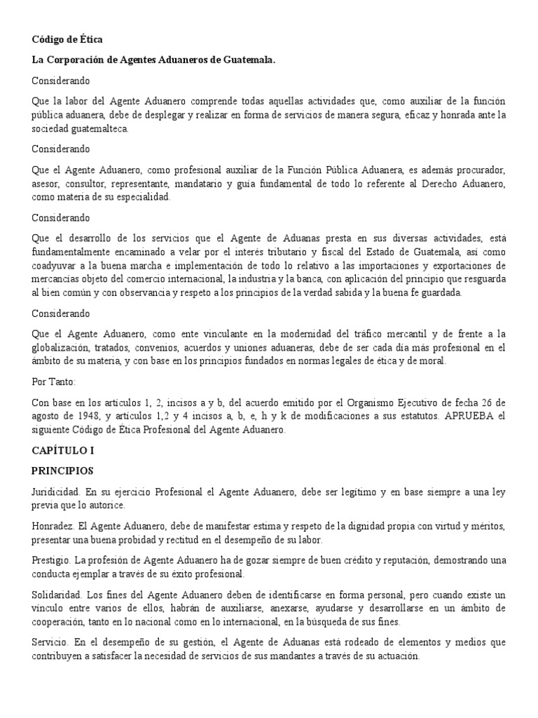 Código de Aduanas en Guatemala | PDF | aduana | Arancel