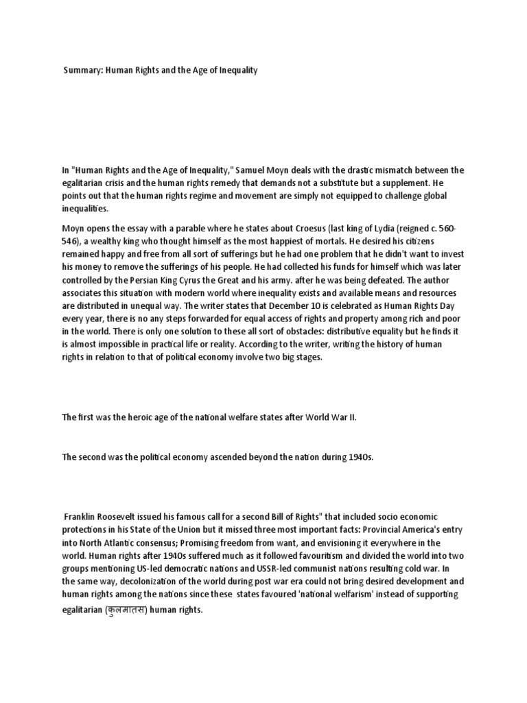 Inequality: Human Rights' Shortfall | PDF | Poverty & Homelessness ...