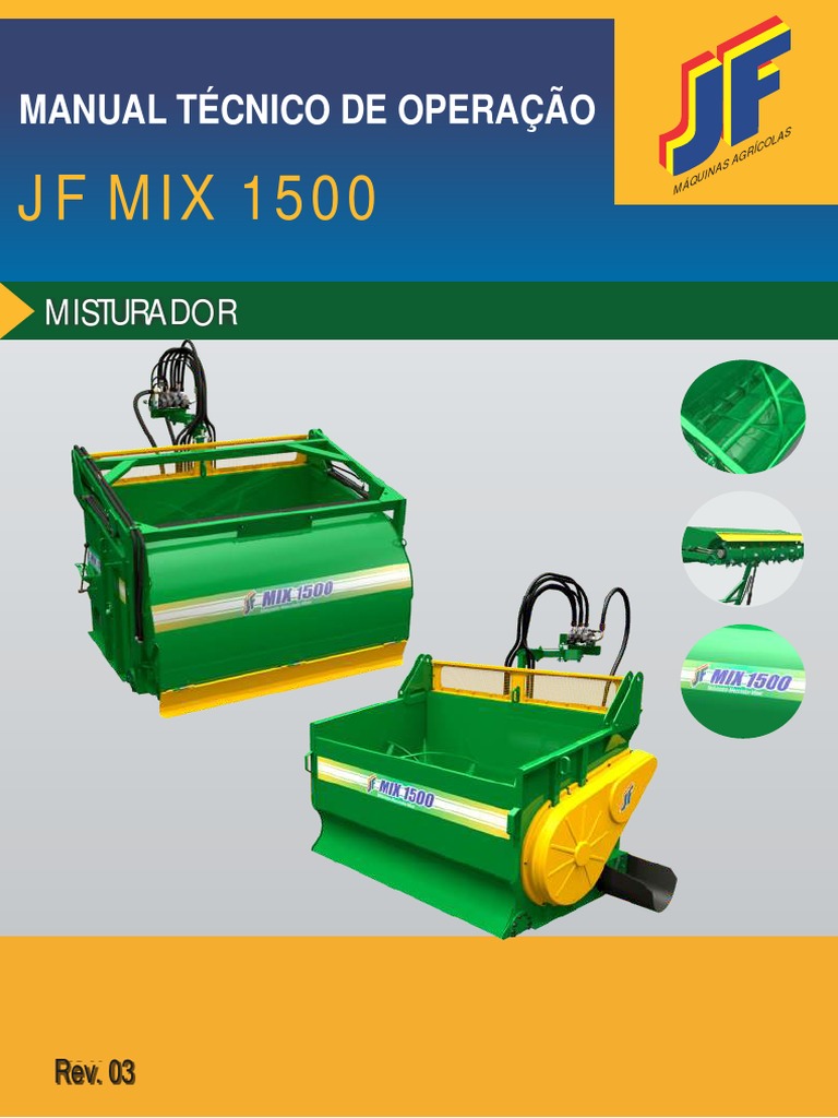 05 004060 Manual JF Mix 1500 Portugues Rev0 | PDF | Trator | Bomba