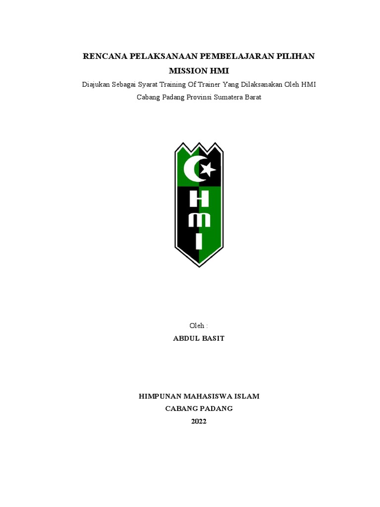 Sindikat Pilihan Mission Hmi Abdul Basit | PDF
