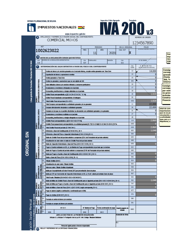 Formulario 200 Iva Modelo | PDF | Impuesto al valor agregado | Impuestos