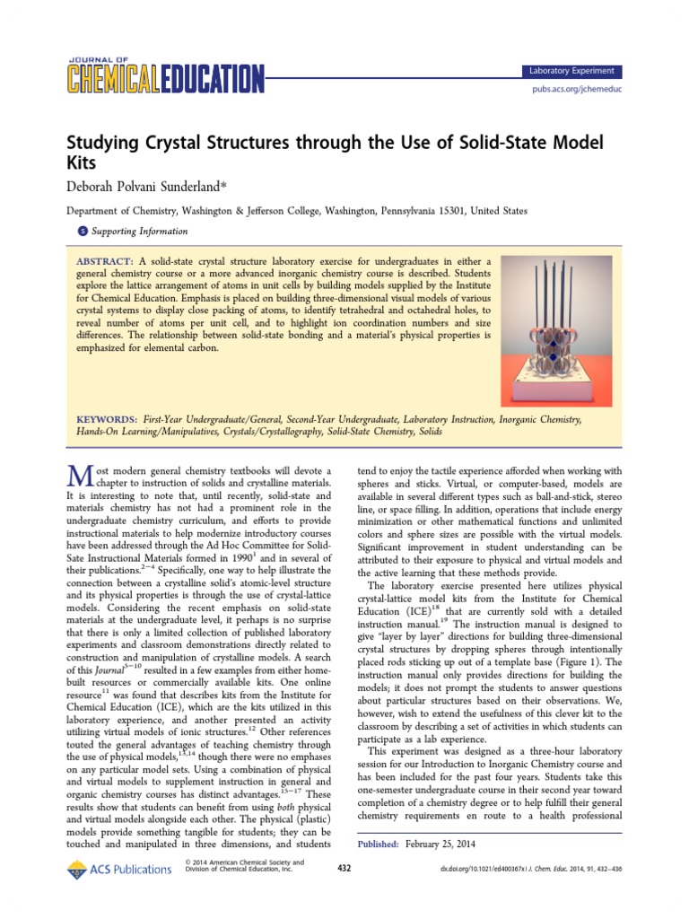 Paper Solid State Model | PDF | Crystal Structure | Chemical Bond