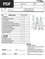 Monthly Ladder Inspection Checklist | PDF