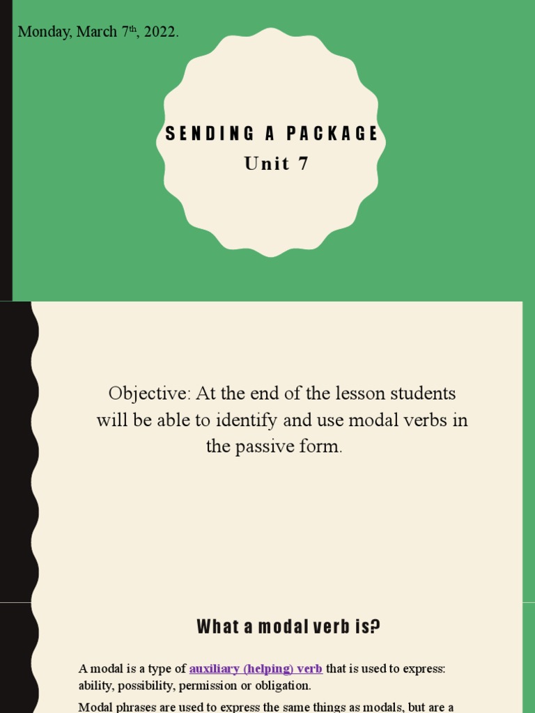 Unit 7 Sending A Package | PDF | Verb | English Language