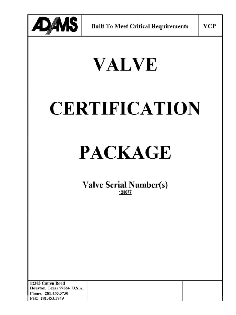 Valve Cert Package - Page-0001 | PDF