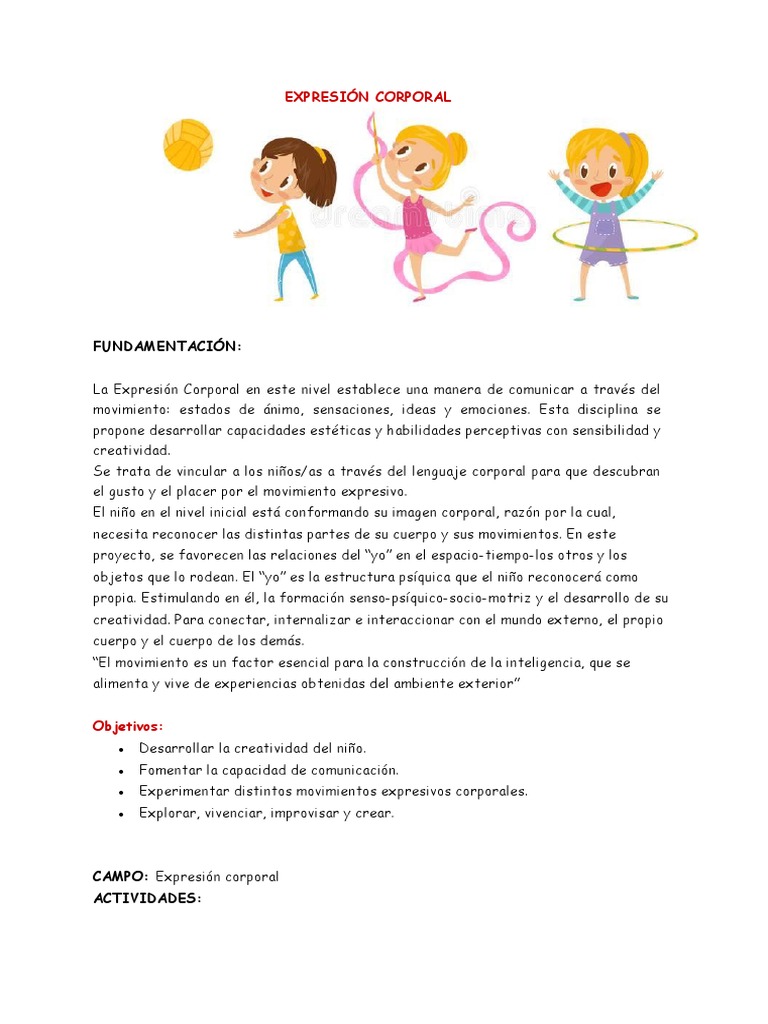 Expresión Corporal | PDF | Lenguaje corporal | Creatividad