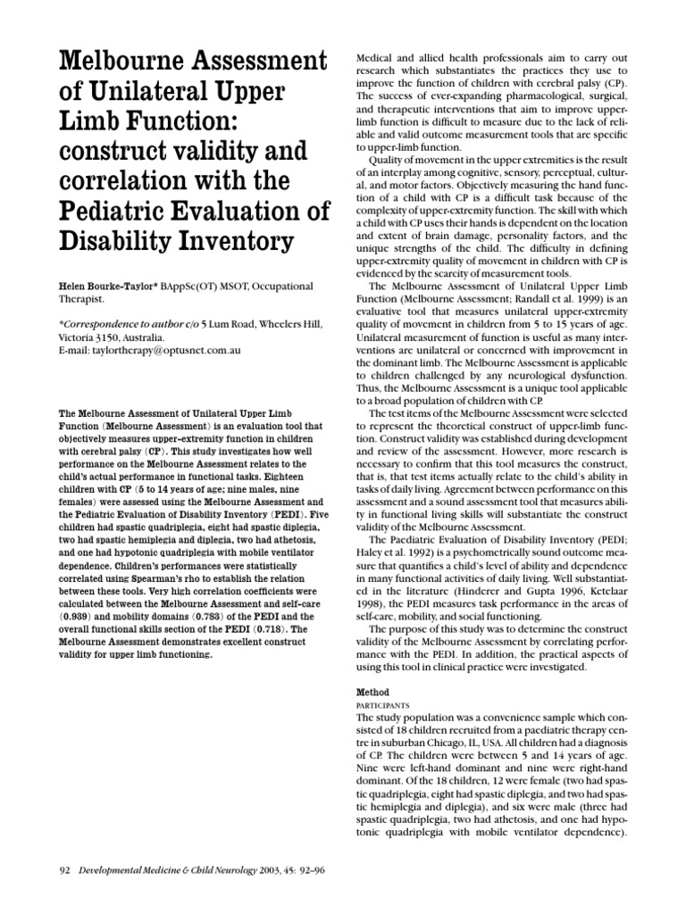 MUUL Ingles | PDF | Anatomical Terms Of Motion | Validity (Statistics)