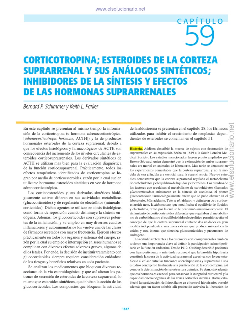 Cap 59 Corticotropina | PDF | Hormona adrenocorticotrópica | Glándula suprarrenal