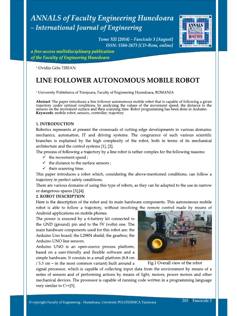 Line Follower Autonomous Mobile Robot | PDF