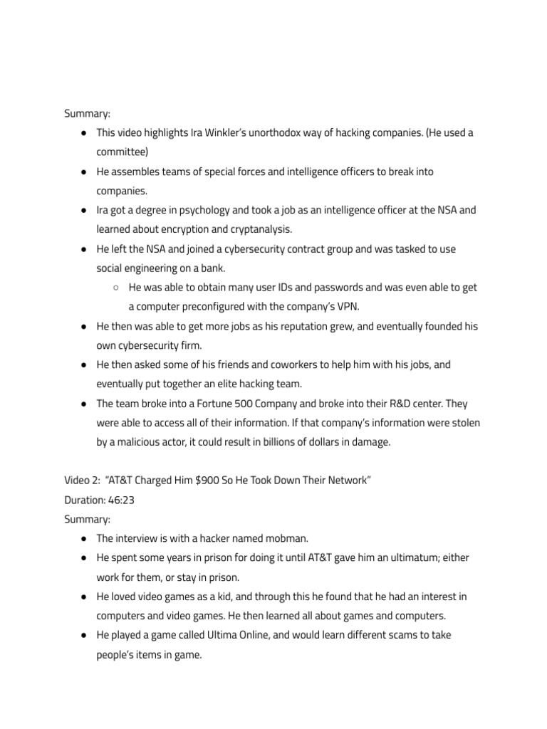 Darknet Diaries Episodes Summary | PDF